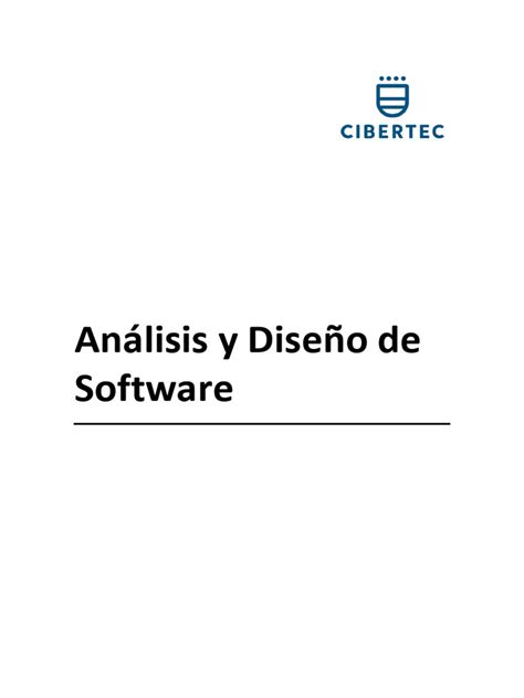 Manual Analisis Y Diseño De Software Pdf Software Ingeniería De