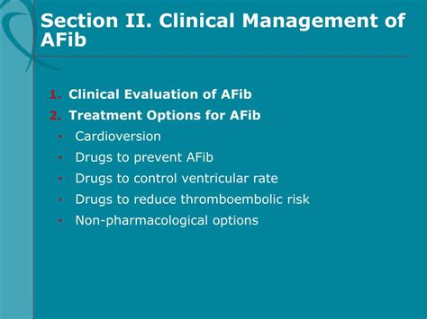 PPT Section II Clinical Management Of AFib PowerPoint Presentation Free Download ID 282144