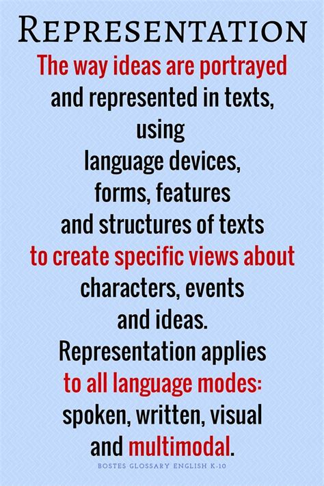 Bostes Definition Of Representation In English Literature