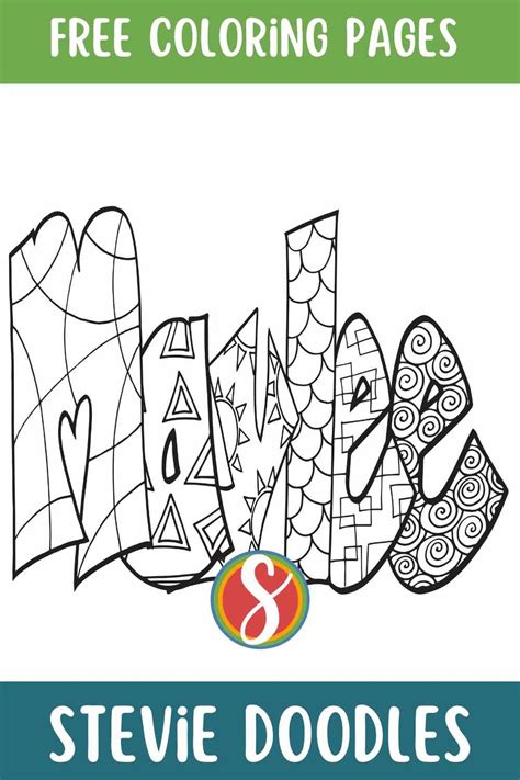 Free Maylee Coloring Page Stevie Doodles