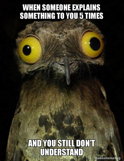 When Someone Explains Something To You 5 Times And You Still Donâ€™t Understand Weird Stuff I