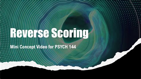 Reverse Scoring Conceptual Video Youtube