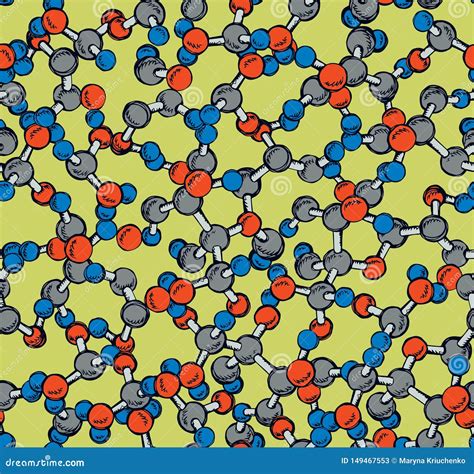 Chemical Structure Vector Drawing Stock Vector Illustration Of Biochemistry Acid
