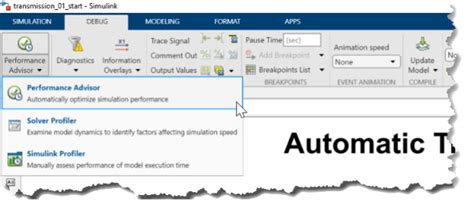 Improving Simulation Performance In Simulink MATLAB Simulink