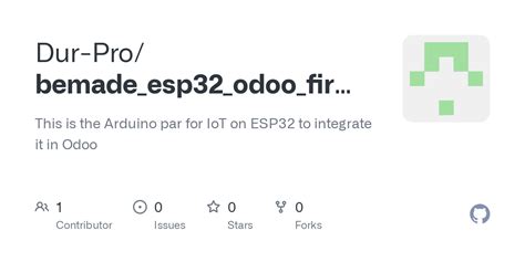 Github Dur Pro Bemade Esp Odoo Firmware This Is The Arduino Par For Iot On Esp To