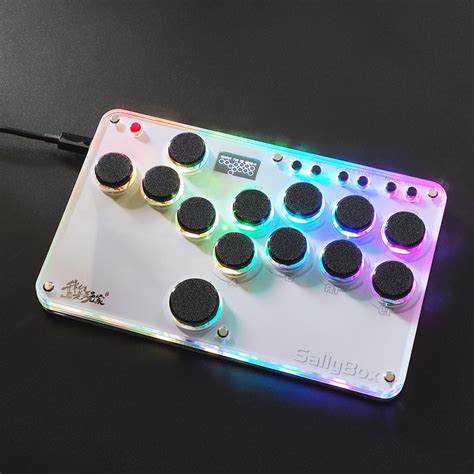 Mini Hitbox Sallybox Led Light Socd Fighting Stick Controller Wasd Mix
