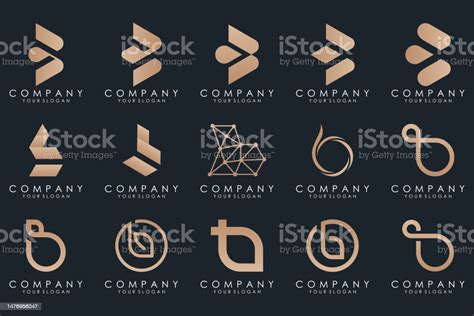 추상 문자 B 로고 아이콘 세트입니다 고급스럽고 우아하고 단순한 비즈니스를위한 디자인 로고에 대한 스톡 벡터 아트 및 기타 이미지 로고 알파벳 B 0명 Istock