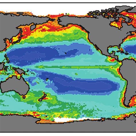 Ocean Primary Productivity Seawifs Chlorophyll Concentrations Mg M −3 Download Scientific