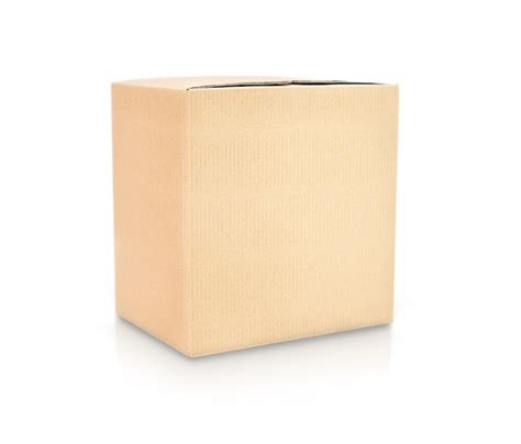 Premium Photo Cardboard Box With Shadow Isolated