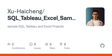 Github Xu Haichengsqltableauexcelsample Sample Sql Tableau And Excel Projects