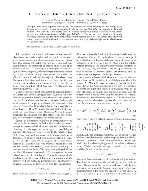 Orbitronics The Intrinsic Orbital Hall Effect In P Doped Silicon Unt