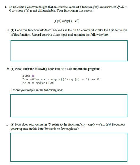 Solved In Calculus I You Were Taught That An Extreme Chegg Com