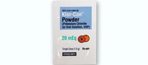Klor Con Powder For Oral Solution Now Available Mpr