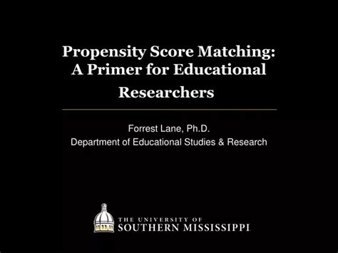 Ppt Propensity Score Matching A Primer For Educational Researchers