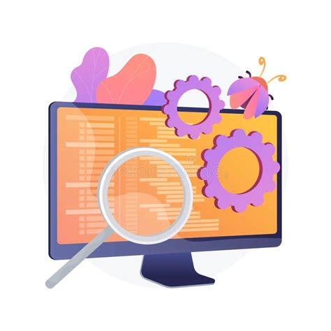 Software Testing It Header Or Footer Banner Stock Vector Illustration Of Fixing Engine
