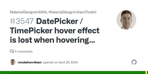 Datepicker Timepicker Hover Effect Is Lost When Hovering Calendar