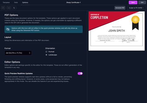Custom Templates With Real Time Previews Template Editor