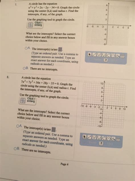 Solved The Graph Of A Circle Is Illustrated Use The Graph Chegg Com