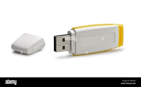 Usb Flash Memory Isolated On The White Background With Clipping Path High Quality XXXL Stock