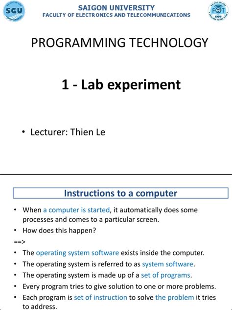 Ipl Lab 1 Introduction Pdf C Programming Language Computer Program