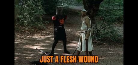Monty Python Flesh Wond Meme Monty Python It's Just A Flesh Wound T