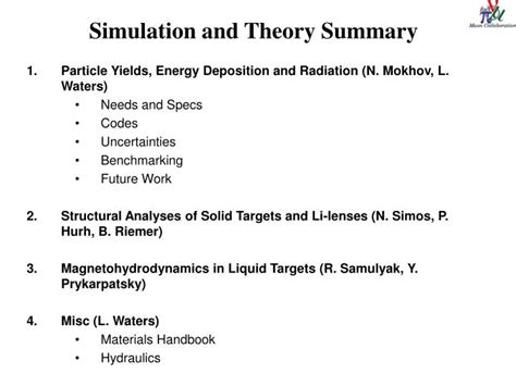 Ppt Simulation And Theory Summary Powerpoint Presentation Free