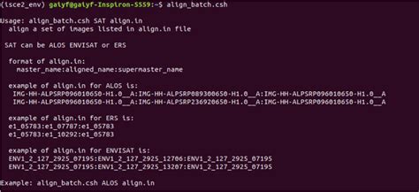 Help Sbas Problem：how To Align Tsx Datasets By Alignbatchcsh