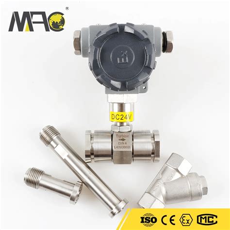 Turbine Flow Indicator Intelligent Liquid Water Oil Turbine Flow Meter Stainless Steel China