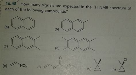 Solved How Many Signals Are Expected In The 1h Nmr Spectrum
