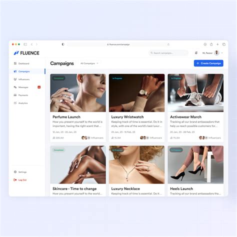 Influencer Dashboard On Behance