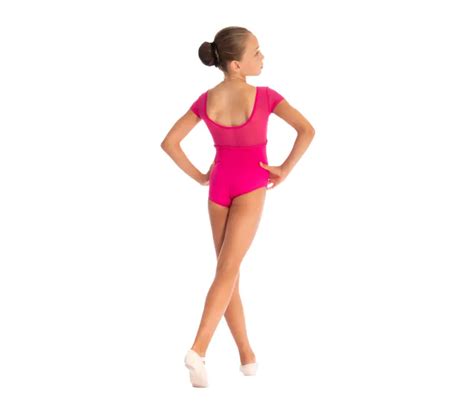 Mirella Miami Girls Cap Sleeve Leotard Hot Pink Dancemaster Net