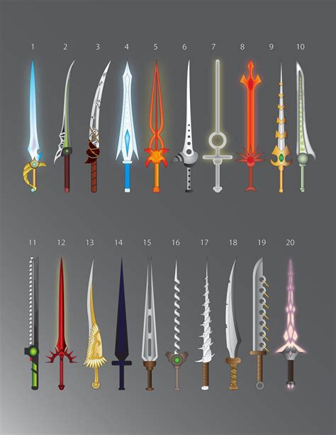 100 Swords 1 20 By Lucienvox On Deviantart Sword Drawing Sword Art