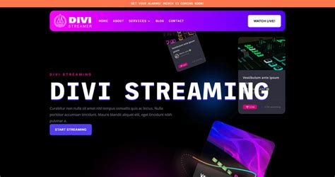 Free Divi Header Footer Templates For Divi Streamer Layout Pack