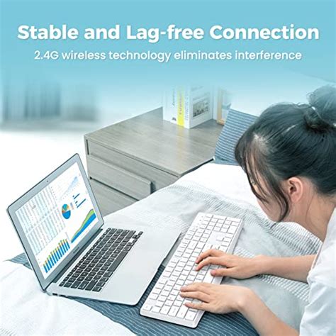 Lovaky Wireless Keyboard 24g Ergonomic Wireless Computer Keyboard Enlarged