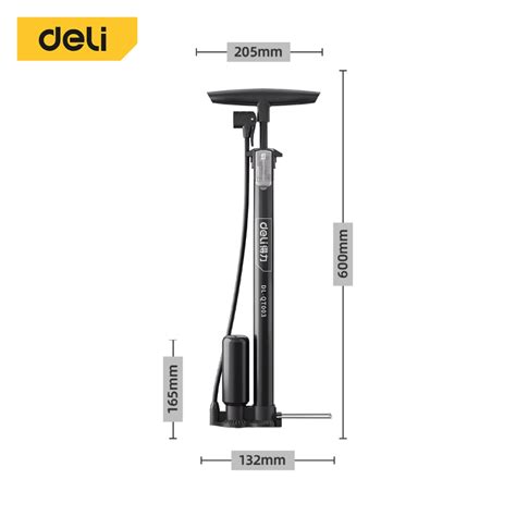 Deli ที่สูบลมจักรยาน ที่สูบลม สูบลม มอเตอร์ไซค์ ที่สูบลม รถมอเตอร์ไซค์ และไม่เด้งกลับเมื่อปั๊ม