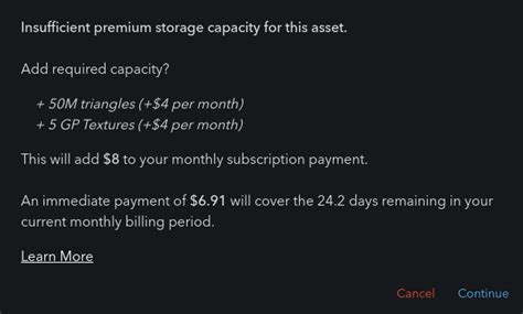 premium assets use asset storage or a flat rate payment legacy plans