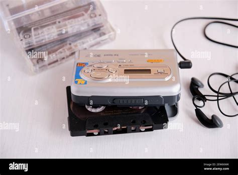 Portable Stereo Radio Cassette Player With Headphones Cassettes On The