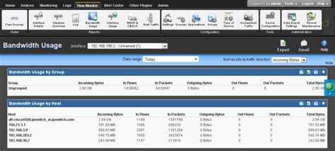 About The Flow Bandwidth Usage Report