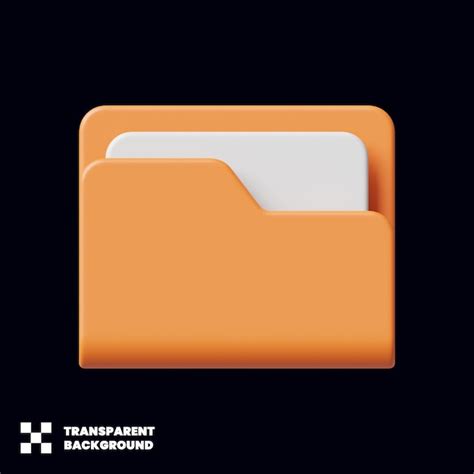Premium Psd Folder Document File Icon In 3d Render