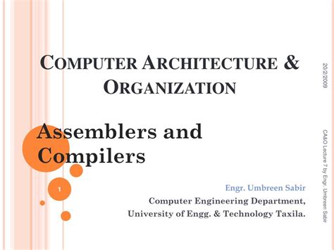 Ppt Computer Architecture And Organization Powerpoint Presentation Id6314171