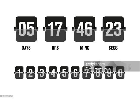 flip countdown clock counter timer high res vector graphic getty images