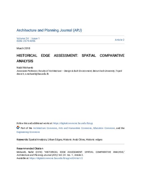 Pdf Historical Edge Assessment Spatial Comparative Analysis