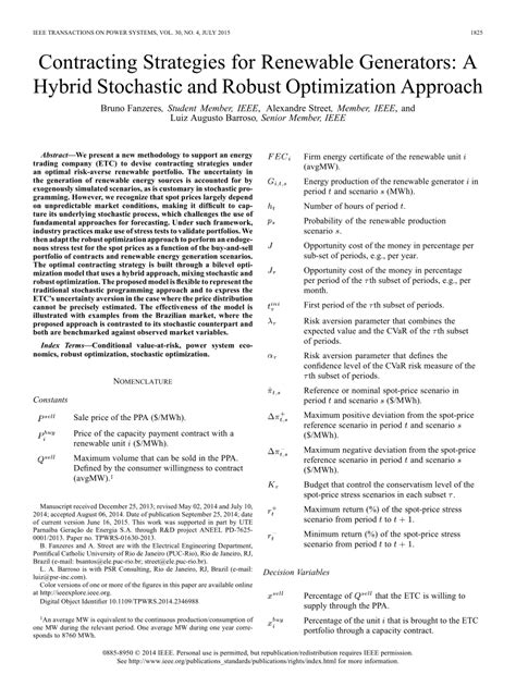 Pdf Contracting Strategies For Renewable Generators A Hybrid