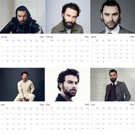 Aidan Turner 2026 Wall Calendar Exclusive Celebrity Poster Calendar