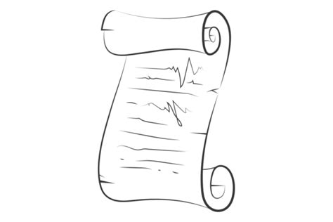 Paper Scroll In Sketch Style Vintage Wr Graphic By Microvectorone · Creative Fabrica