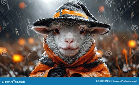 A Sheep Dressed As A Wizard On A Rainy Day Stock Illustration Illustration Of Magical Dark