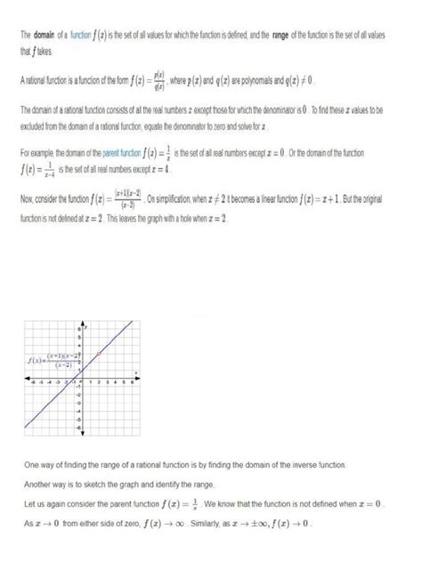 domain and range of a rational function pdf