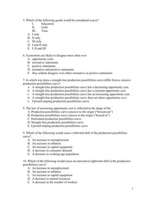 Ap Micro Unit Practice Questions DOC Business Business And Finance
