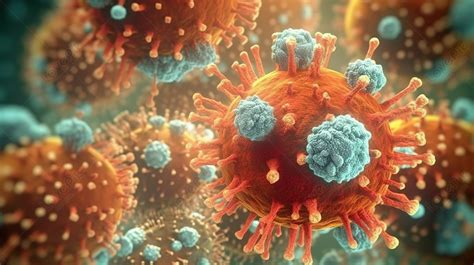 현미경으로 관찰된 인플루엔자 바이러스 세포의 3d 의료 일러스트레이션 배경 현미경으로 관찰된 인플루엔자 바이러스 세포의 3d 의료 일러스트레이션 배경 사진 현미경으로