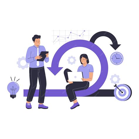 Premium Vector Flat Vector Of Scrum Agile Methodology For Software Development